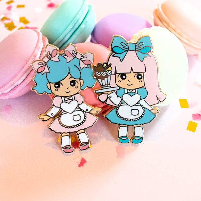 Pink Bakery Waitress Enamel Pin – Unicorn Paper